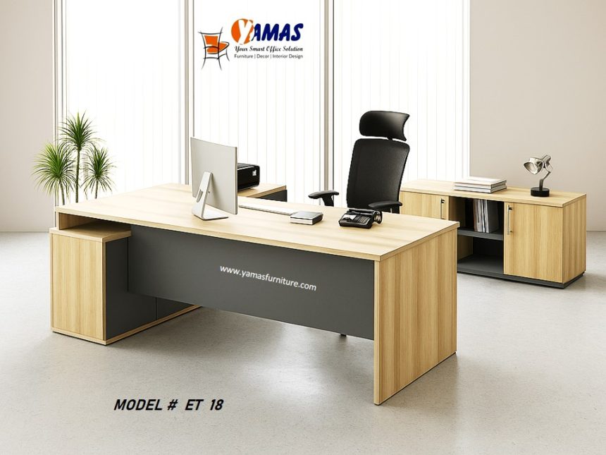 Executive Office Table ET-18 – Light Tone – Yamas Furniture