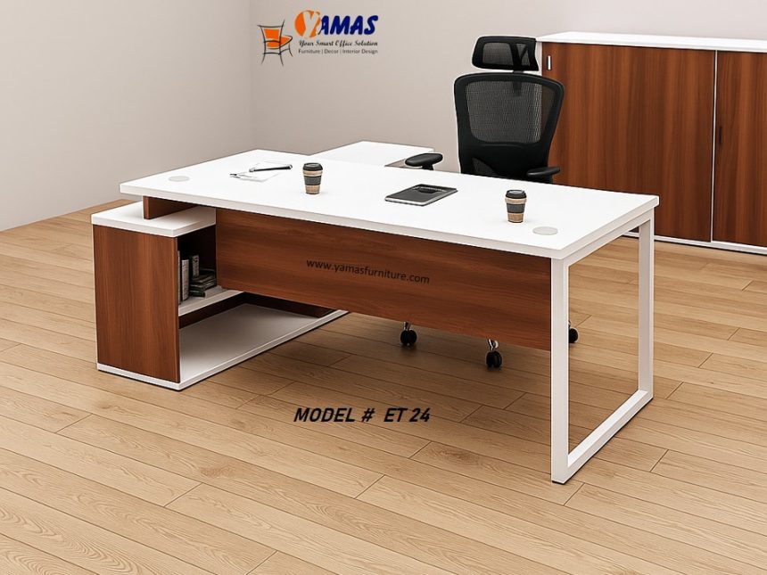 Executive Office Table ET-24 – Metal Base – Yamas Furniture